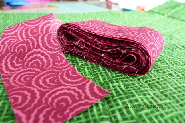 Anna Orduña - Mi Rincón de Patchwork: Tutorial: Bies simple para Quilts rectos