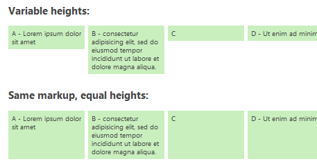 CSS box height same each div - jQuery 2 DotNet