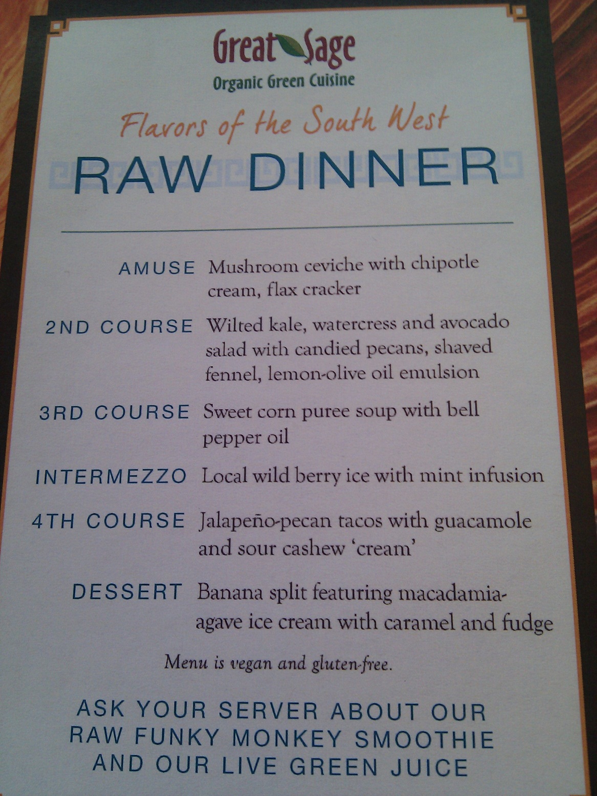 Vegan Epicurean Raw Vegan Dinner At Great Sage vegan-epicurean-raw-vegan-dinner-at-great-sage