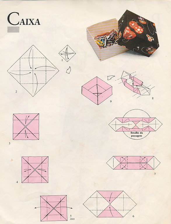Técnica de Apoio a Infância: Como fazer uma caixa de origami
