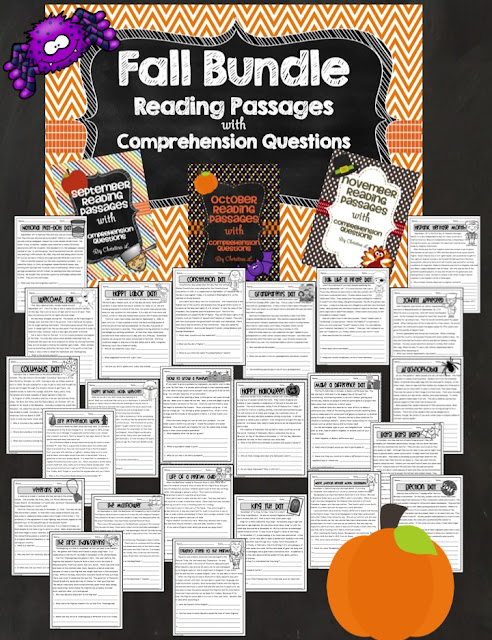 The Best of Teacher Entrepreneurs: Fall Reading Passages (Bundle)