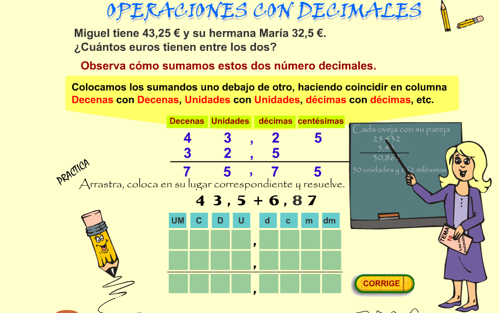 MATEMÁTICAS 3º DE PRIMARIA: UNIDAD 10. OPERACIONES CON DECIMALES