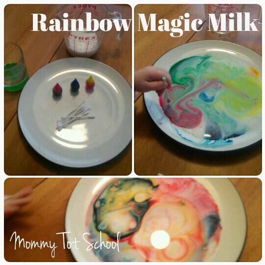 Mommy Tot School: Science Theme: Rainbows Rainbow Magic Milk