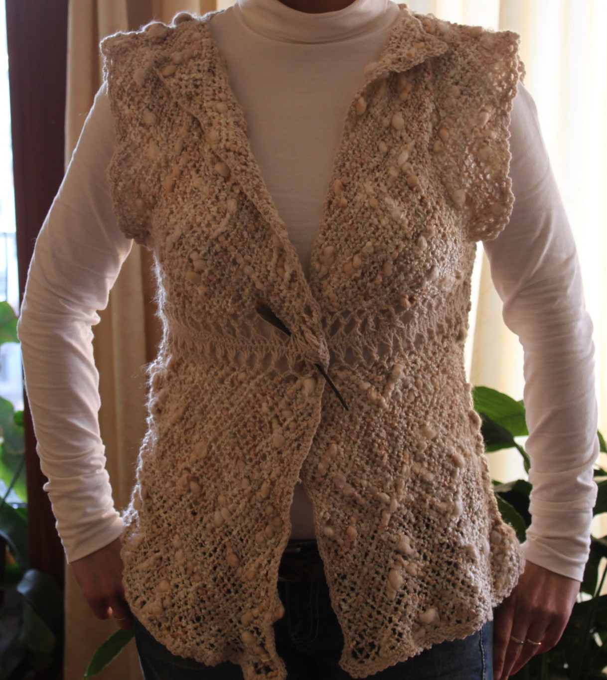 Chaleco rectangular a crochet - Imagui