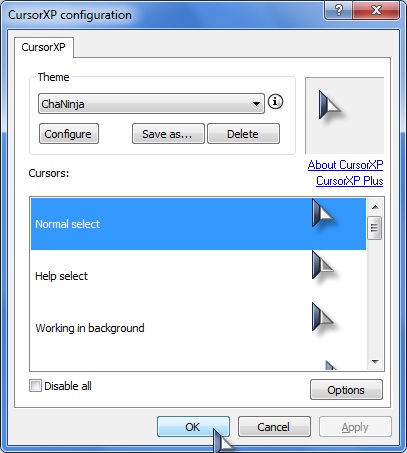 Mengubah Cursor Mouse Dengan CursorXP | AMIR BLOG