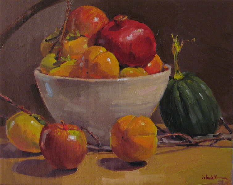 Sedwick Studio Persimmon Harvest Fruit Persimmon Apple Pomegranate Still Life Oil Painting sedwick-studio-persimmon-harvest-fruit-persimmon-apple-pomegranate-still-life-oil-painting