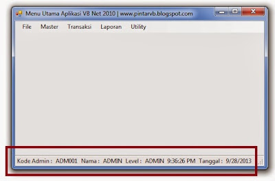 Membuat StatusStrip Pada Visual Basic 2010 - Pintar VB | Tutorial Visual Basic