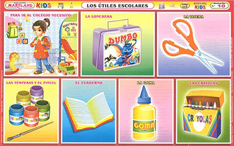 ME DIVIERTO Y APRENDO EN KINDER : LOS ÚTILES ESCOLARES