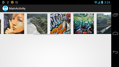 Android-er: Implement Gallery-like HorizontalScrollView