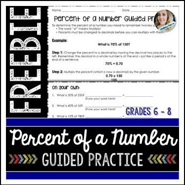 The Best of Teacher Entrepreneurs: FREE MATH LESSON - “Percent of a ...