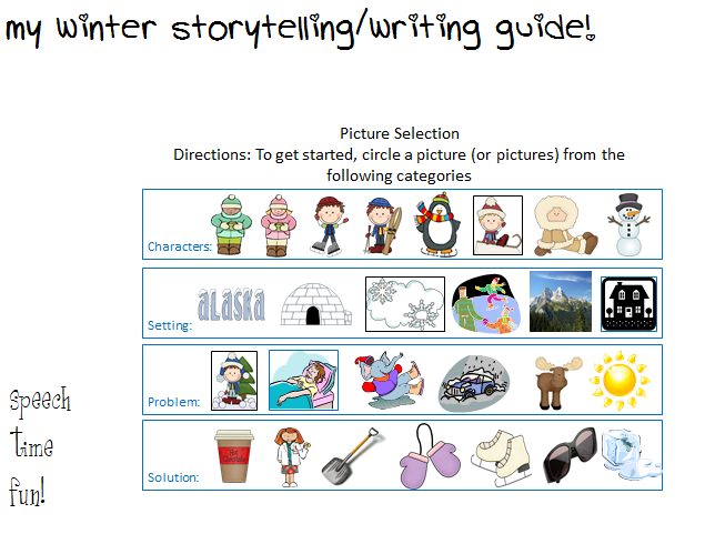 My Winter Storytelling/Writing Guide! - Speech Time Fun: Speech and ...