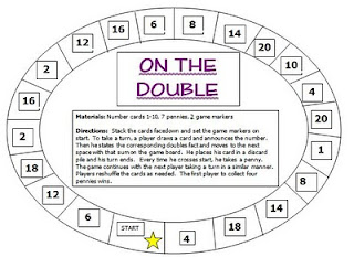 On The Double Gameboard Freebie Double Addition Facts | Little Priorities