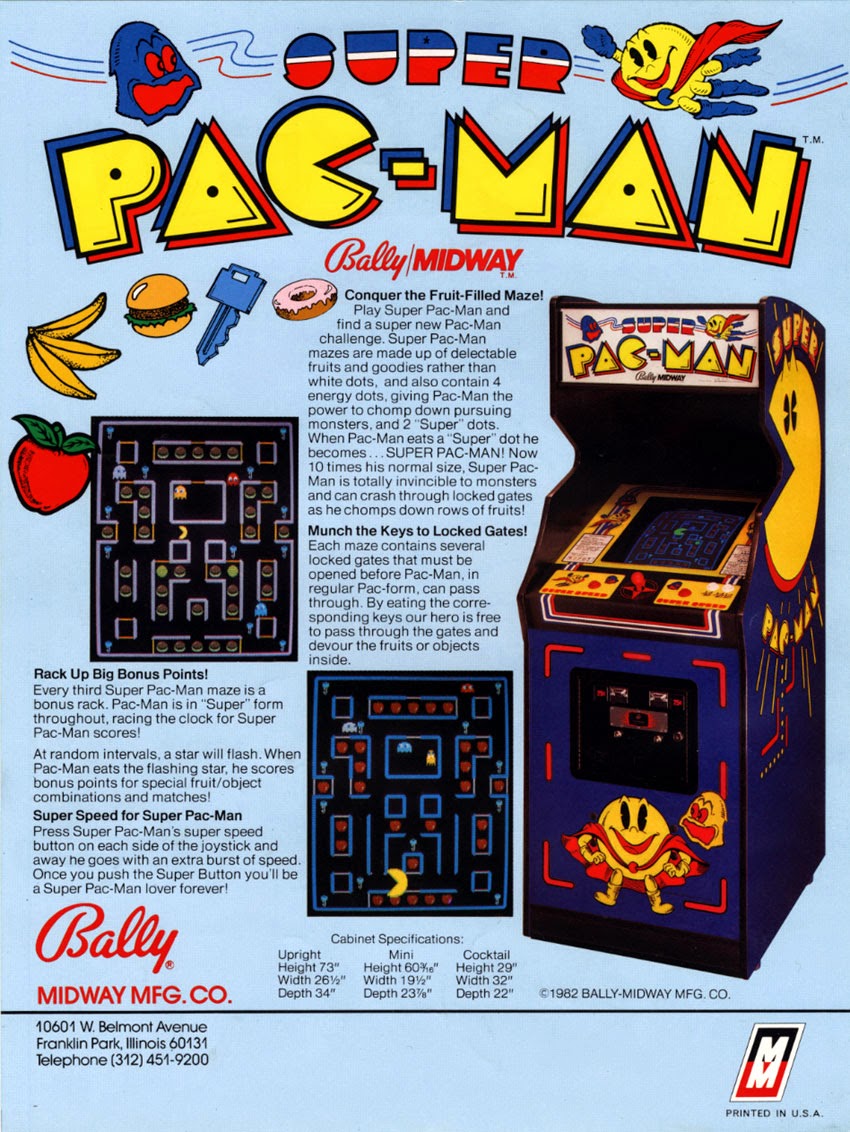 Hysterically Assertive.: ARCADE GAMING: SUPER PAC-MAN [1982 NAMCO]