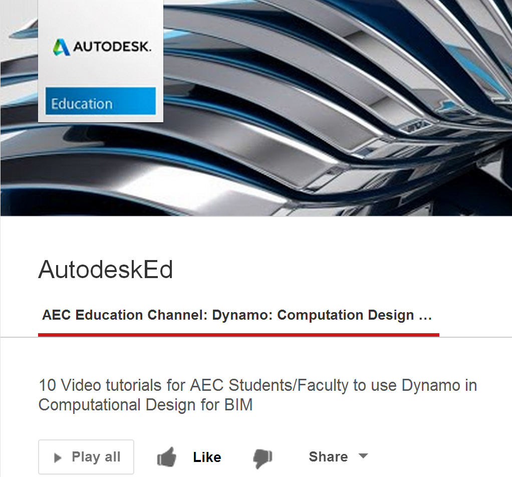 More Dynamo Learning: Video Curriculum for Everyone - Dynamo BIM