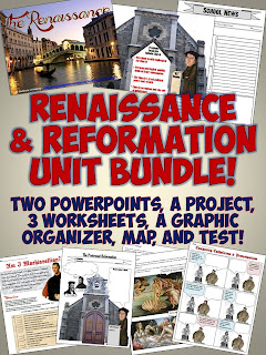 Students of History: Renaissance and Reformation Lesson Plan Bundle