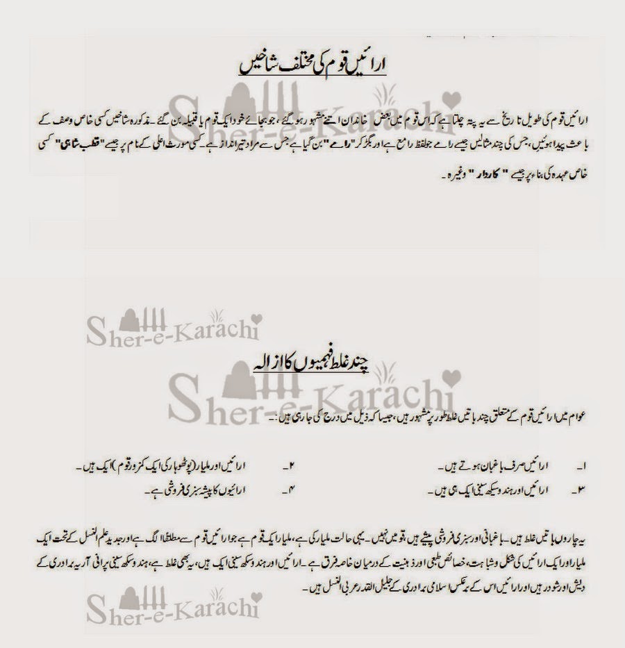 Arain Qaum Ki Mukhtalif Shaiken Aur Chand Galtiyon Ka Azala Shehar e arain-qaum-ki-mukhtalif-shaiken-aur-chand-galtiyon-ka-azala-shehar-e