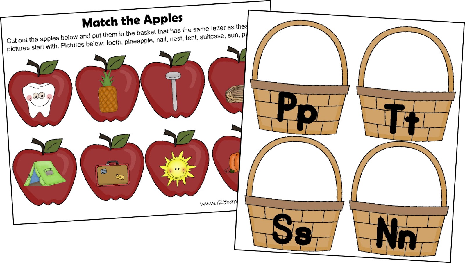 FREE! Letter A Apple Sort