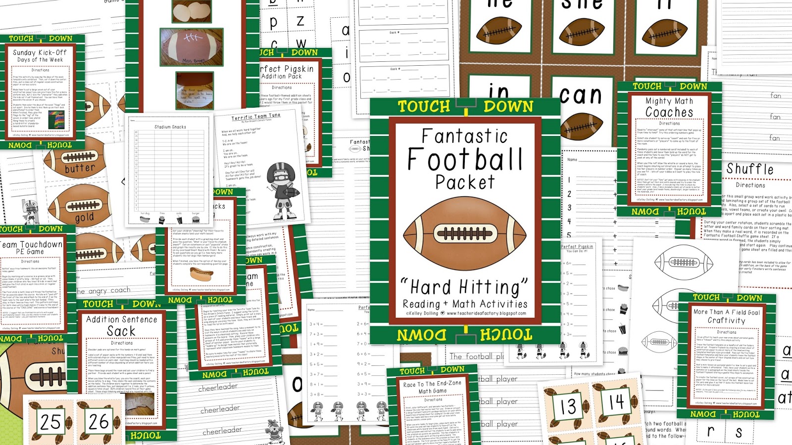 Teacher Idea Factory: ARE YOU READY FOR SOME FOOTBALL?? THEME FUN ...