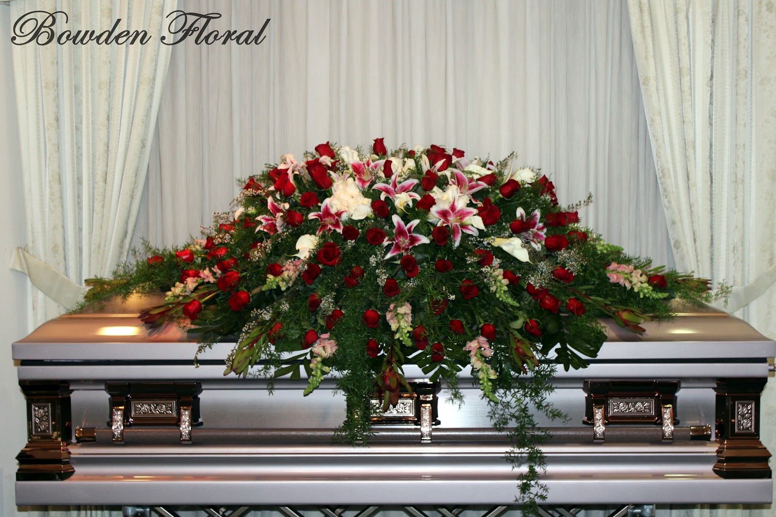 Bowden Floral Deluxe Casket Spray And Easels bowden-floral-deluxe-casket-spray-and-easels