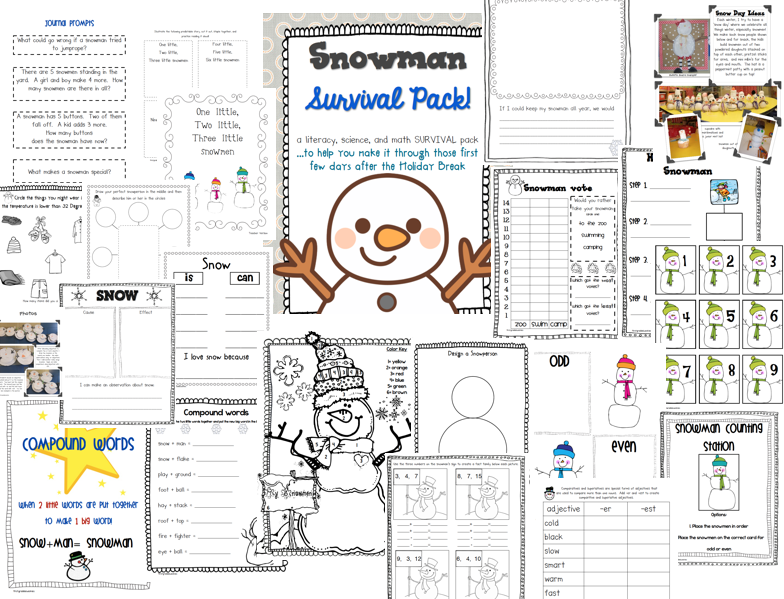 New Year Freebie and Snowman Survival Pack : Blue Skies with Jennifer White