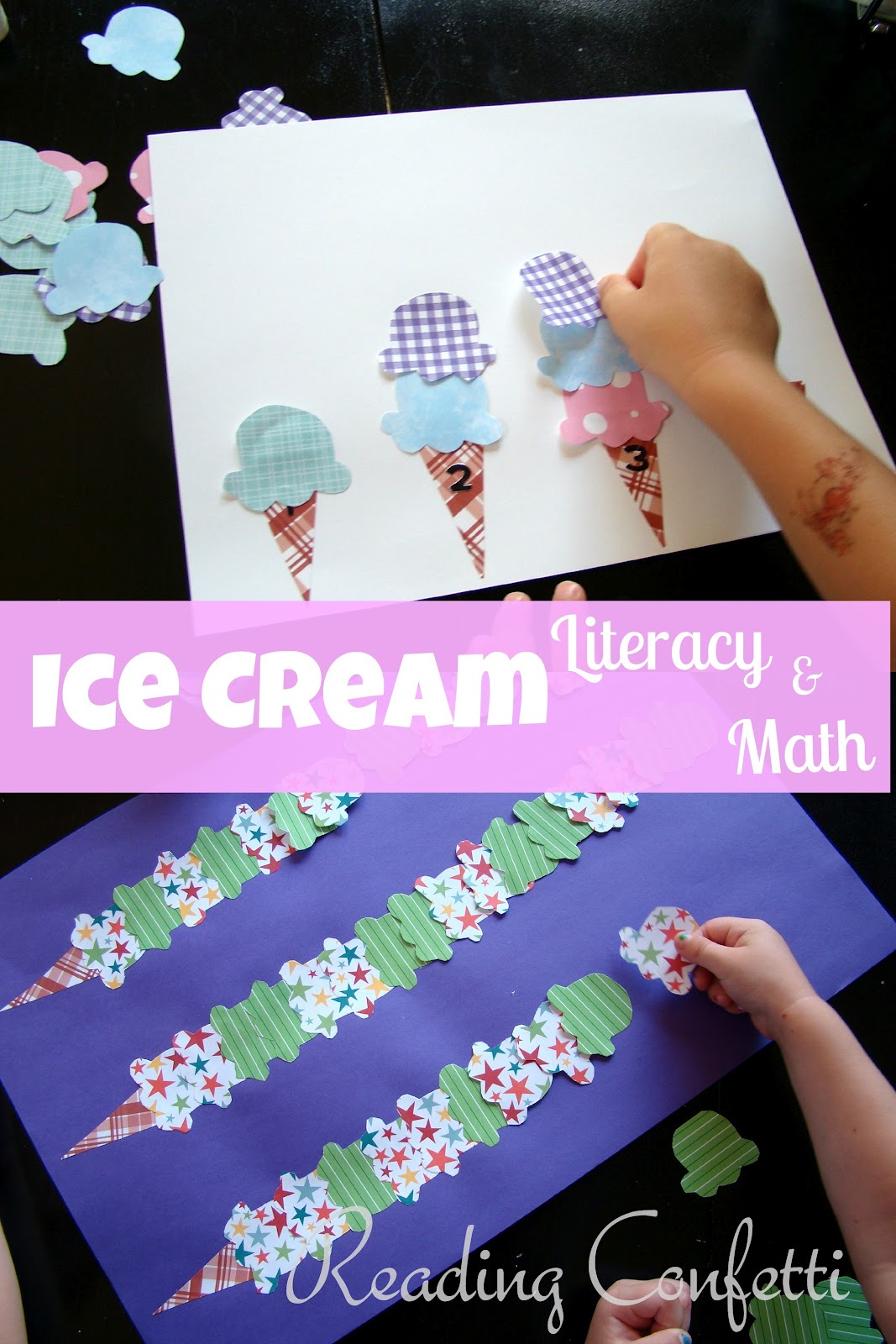 Ice Cream Literacy and Math ~ Reading Confetti