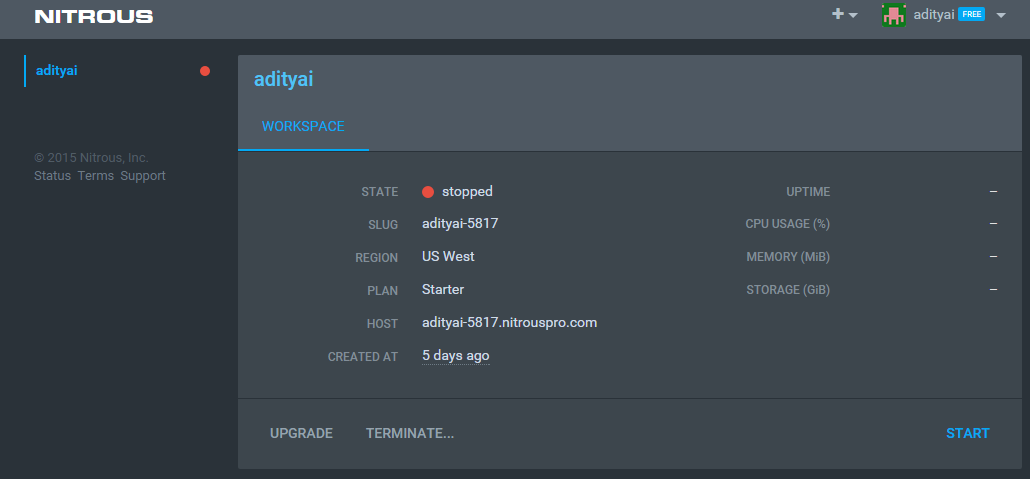 Create a dashing.io dashboard on nitrous.io