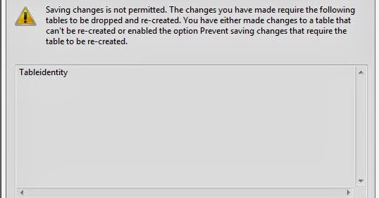 SQL, BI and Data Analytics Solutions: Saving Change is not Permitted Error while Saving Changes ...