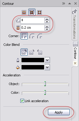 Contour Offset dengan CorelDRAW | Belajar CorelDRAW