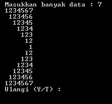 Program Perulangan/Looping C++ (Dua Segitiga Siku Siku Terbalik Dengan Angka) | Belajar Pemrograman