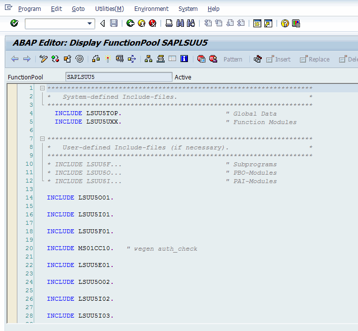 SAP Basis For Beginner: ABAP: How to view the the program authorization checking code