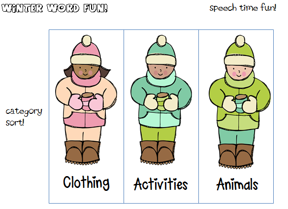 Winter Word Fun! - Speech Time Fun: Speech and Language Activities