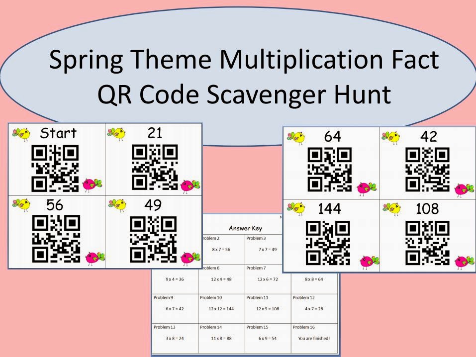 The Elementary Math Maniac: QR Code Scavenger Hunt: Fluency with ...