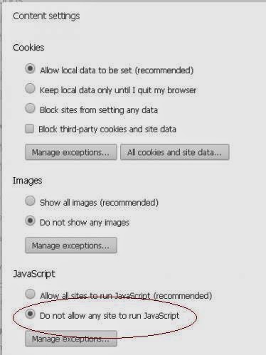 TechnoWarfare: How To Disable JavaScript in Google Chrome Browser