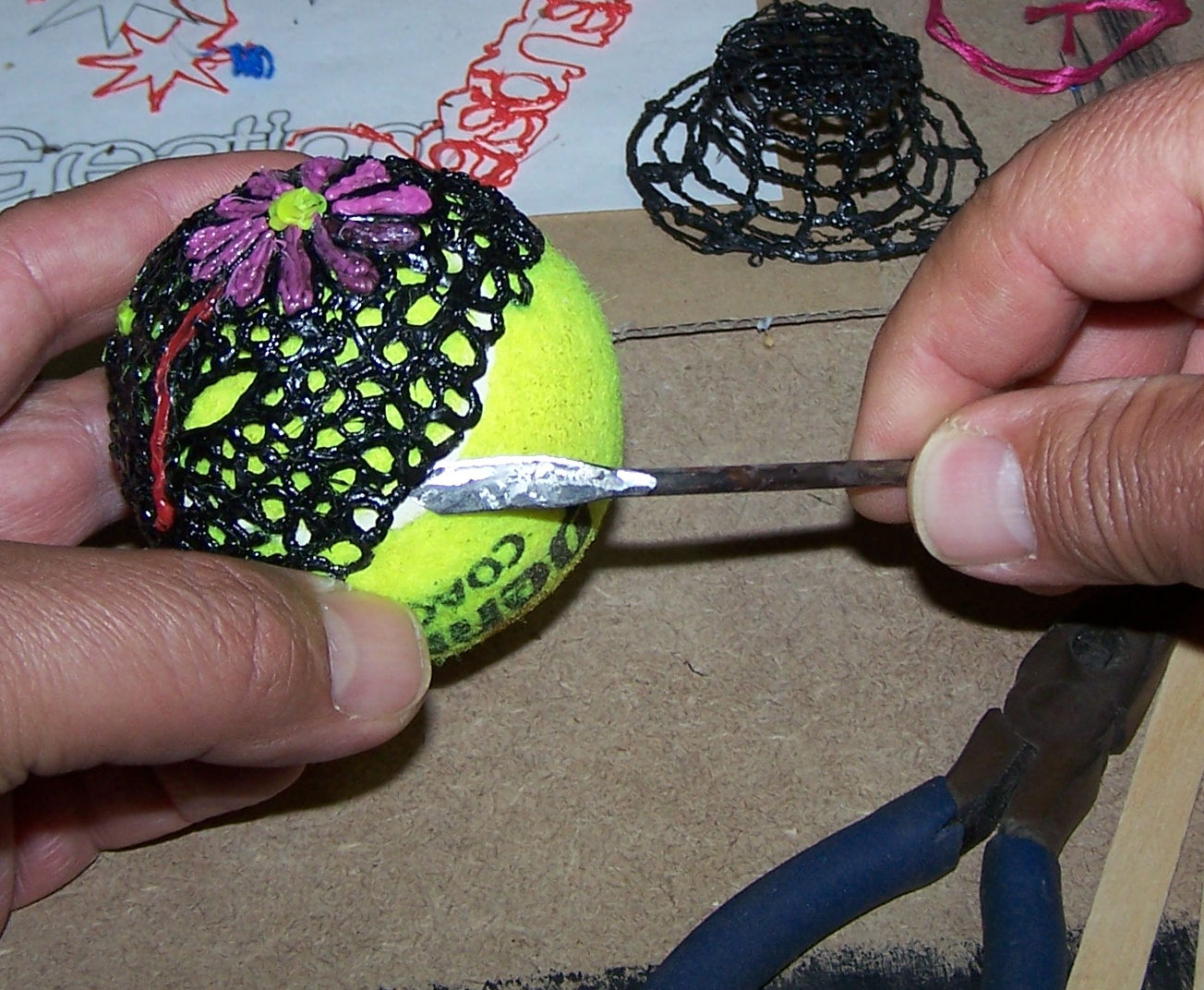 3D Pen Ideas Using A 3 D Pen With A Tennis Ball Used As A Form 3d-pen-ideas-using-a-3-d-pen-with-a-tennis-ball-used-as-a-form