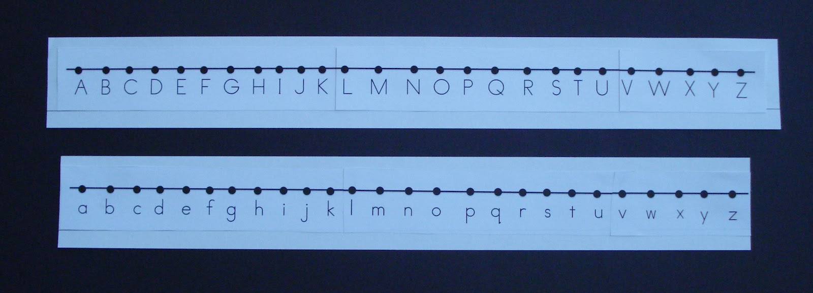 kindertrips: Number Lines and Alphabet Strips-Freebie!