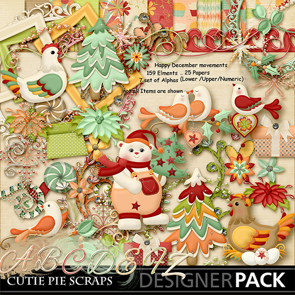 Free Digital Scrapbook Kits: Happy December Quick Page