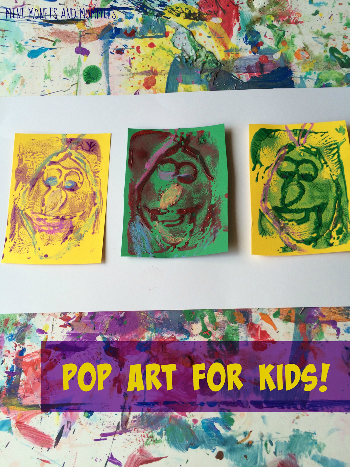 Mini Monets and Mommies: Andy Warhol Print-Making Art Activity for Kids