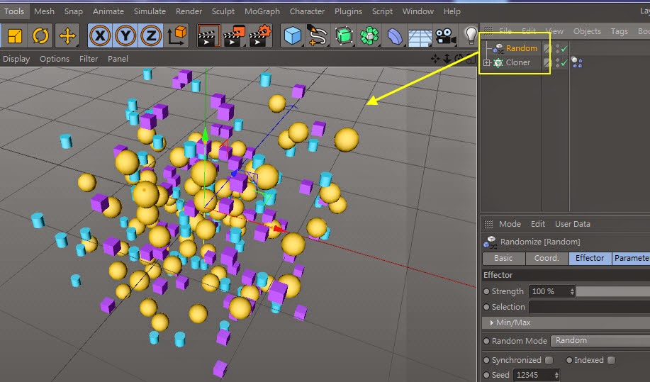 The_Cluster_Effect in C4D / C4D 群聚效果