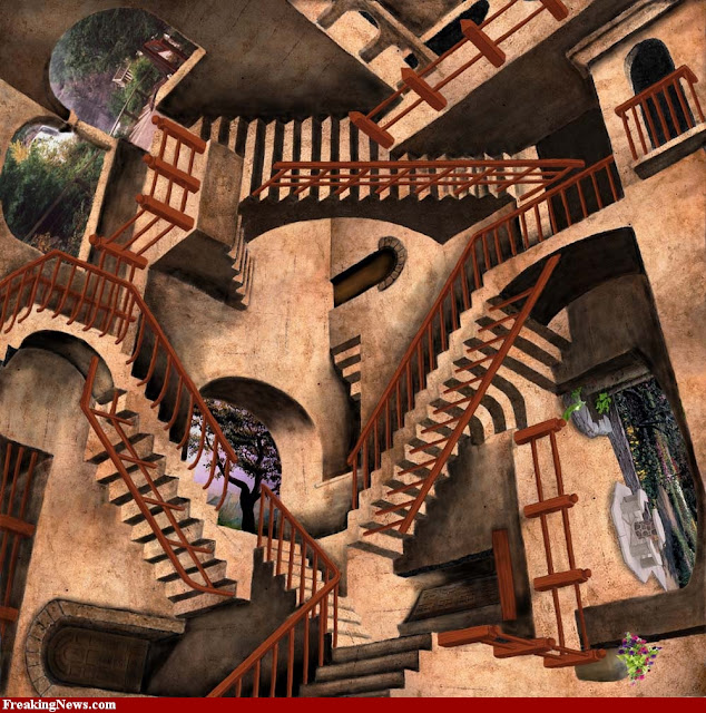 M C ESCHER: 1953 Relativity