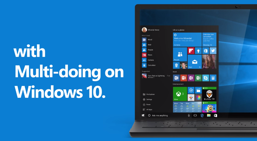 A new online ad for the new Windows 10. "Windows 10 gives you absolutely the best experience for ...