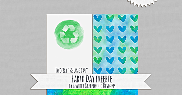 Scrapbook Freebie: Earth Day Journal Cards - Heather Greenwood Designs