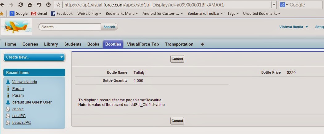 Standard Controller Displaying Record Based on ID ~ SFDC Infonote.in Standard Controller Displaying Record Based on ID ~ SFDC Infonote.in