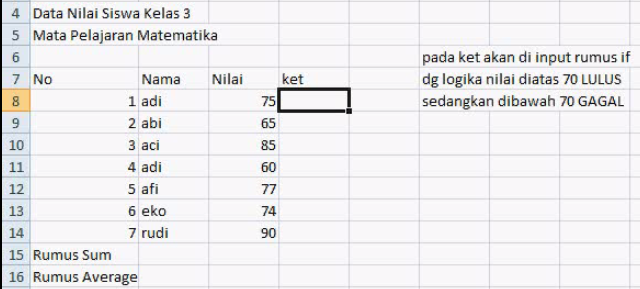 Optimalisasi rumus fungsi sum, if, dan average pada microsoft excel ... Optimalisasi rumus fungsi sum, if, dan average pada microsoft excel ...