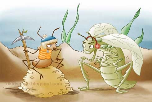 Kids Page: The Ant and the Grasshopper Story | Aesop Fables with ...