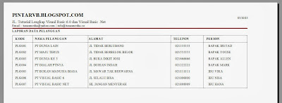 Laporan Pelanggan Dengan Crystal Report Pada VB 6.0 - Pintar VB | Tutorial Visual Basic