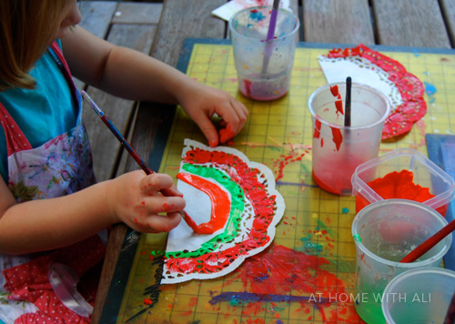 At home with Ali: Rainbow party bags