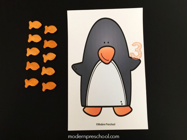 Feed the Penguin Counting Mats