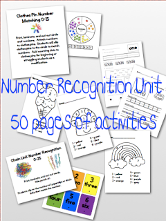 Kindergarten Number Recognition Unit