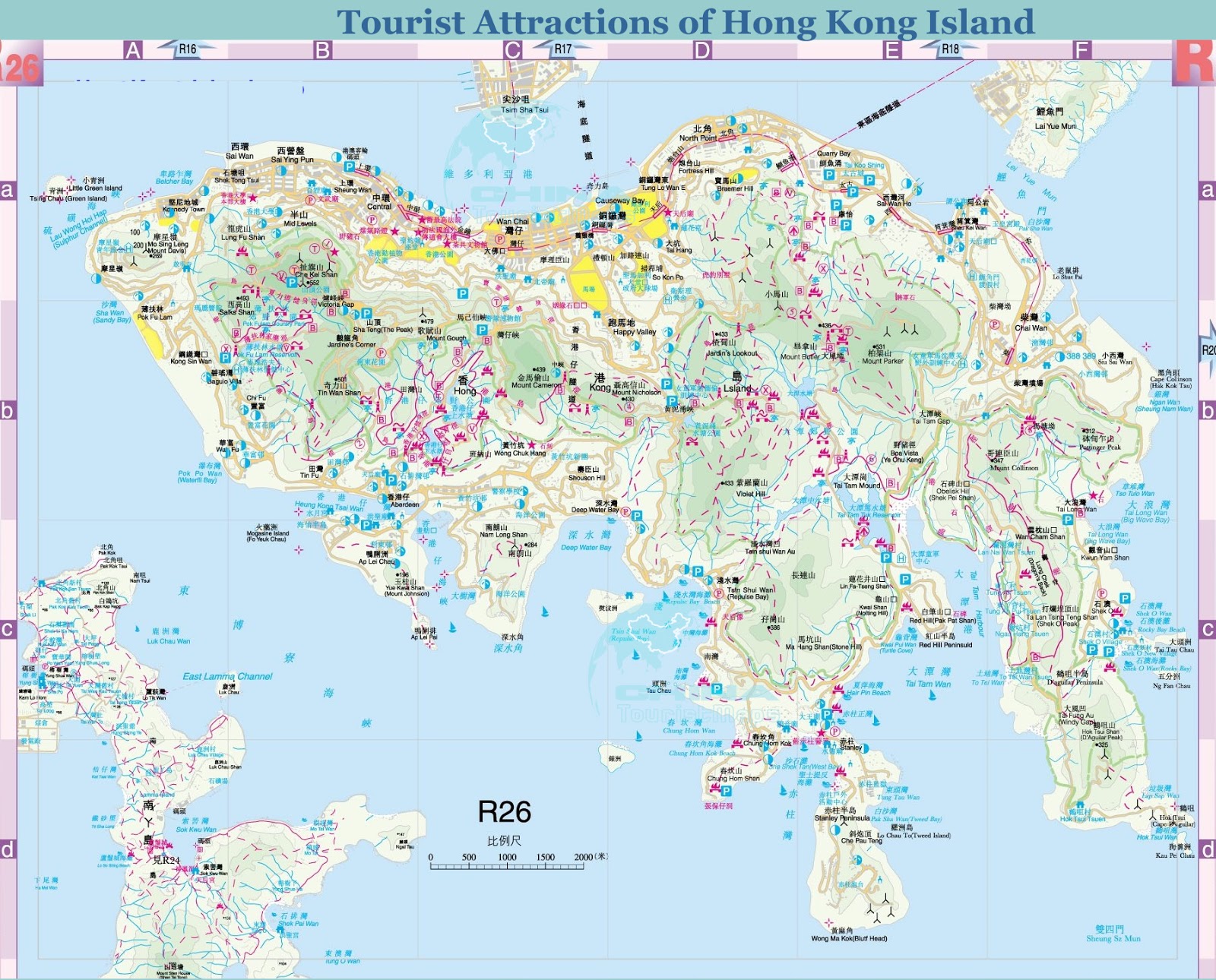 HONG KONG - GEOGRAPHICAL MAPS OF HONG KONG (CHINA) - Klima Naturali™
