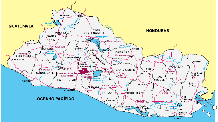 mapa de El Salvador